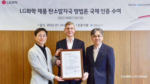 LG Chem Receives TUV Rheinland Certificate for Product Carbon Footprint ...