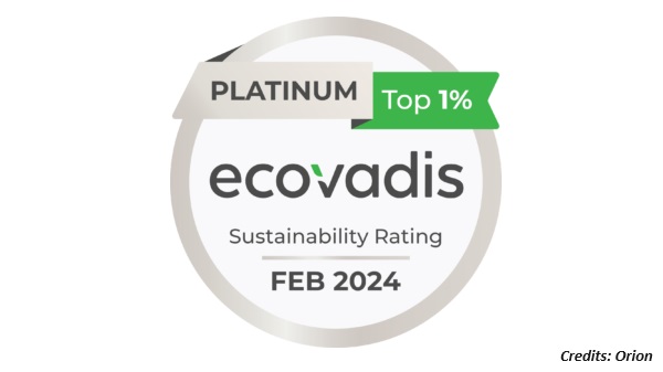 Orion Receives Platinum Sustainability Rating by EcoVadis