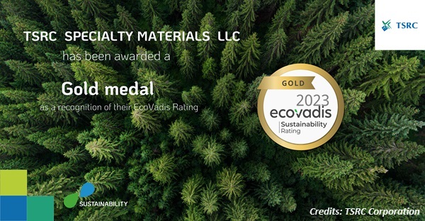 TSRC Receives EcoVadis Gold Rating for Sustainability Performance